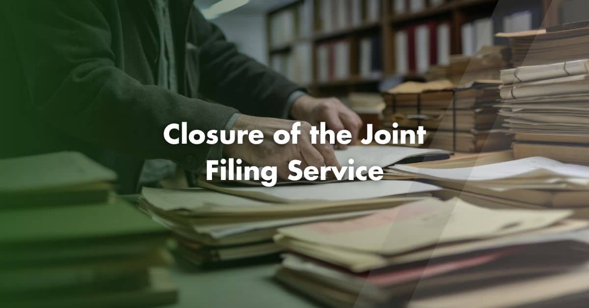 Joint Filing Service to End from 2026